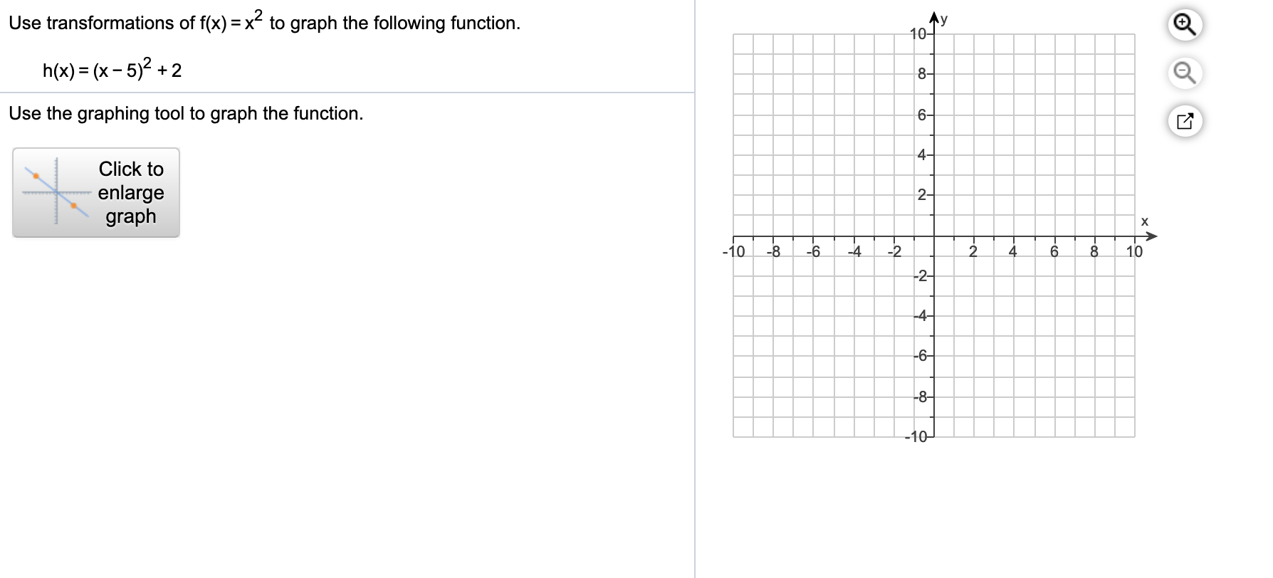 Solved Use transformations of f(x) = x2 to graph the | Chegg.com