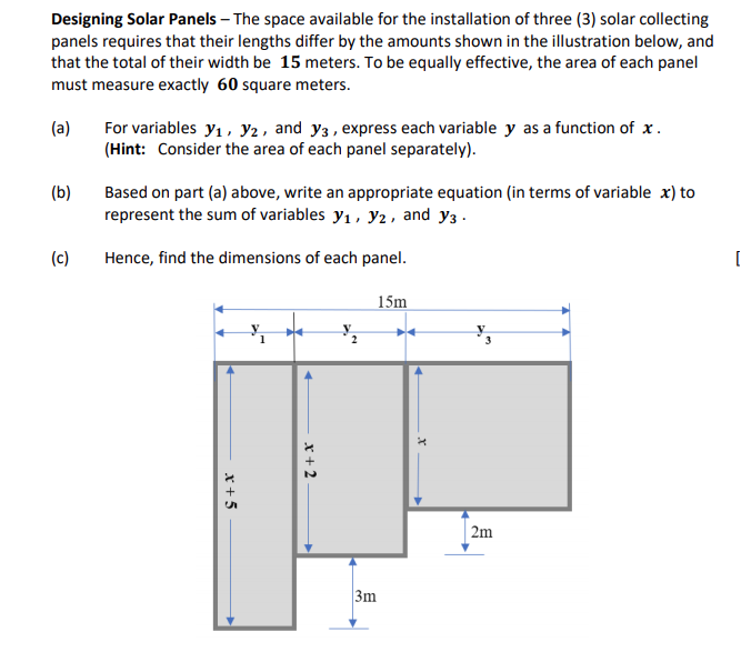 Solved Designing Solar Panels – The space available for the | Chegg.com