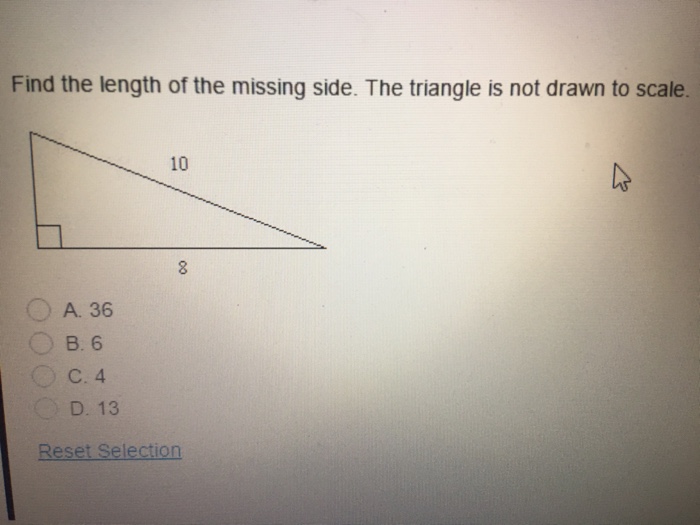 Solved Find the length of the missing side The triangle is | Chegg.com