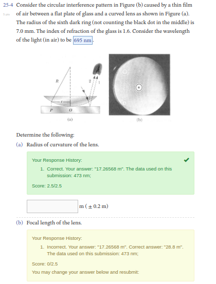 Solved 25-4 Consider the circular interference pattern in | Chegg.com