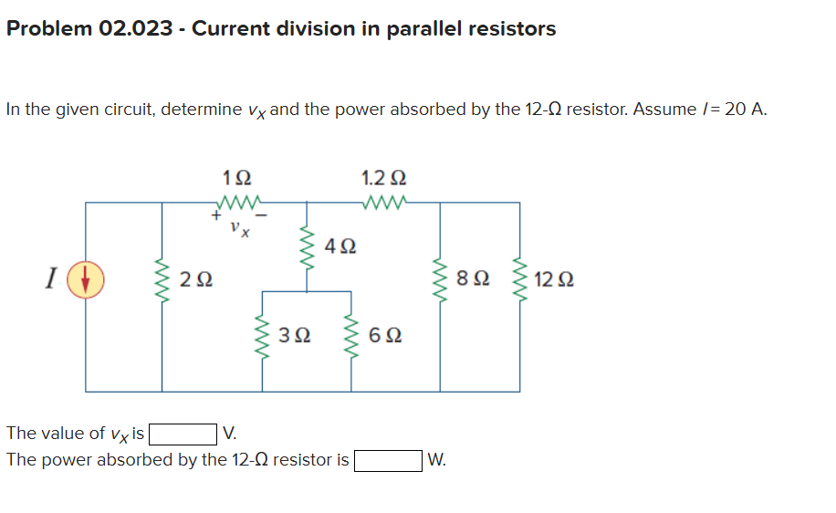 Solved Problem 02.023 - ﻿Current division in parallel | Chegg.com