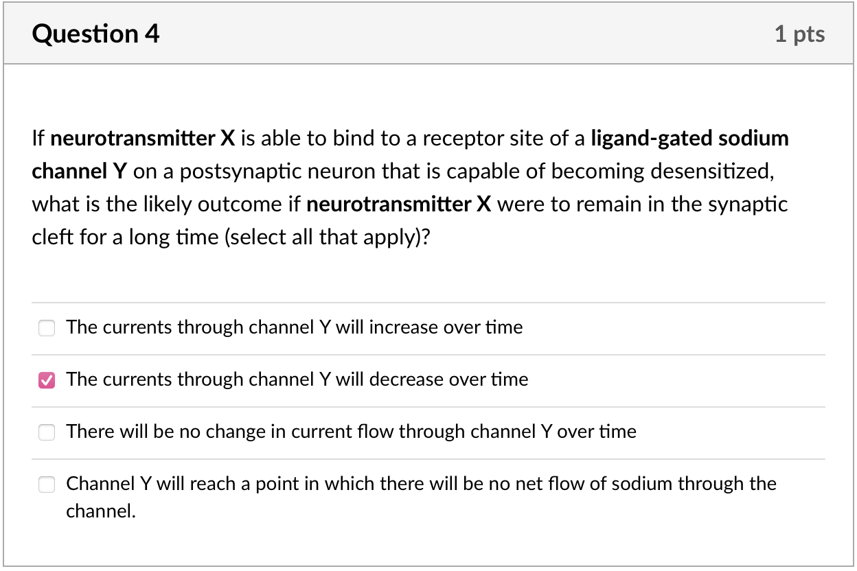 Solved If neurotransmitter X is able to bind to a receptor | Chegg.com