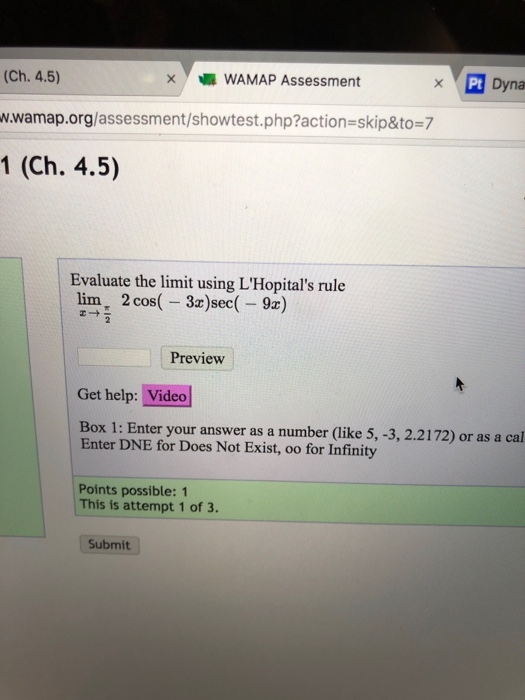 Solved WAMAP Assessment (Ch. 4.5) | Chegg.com