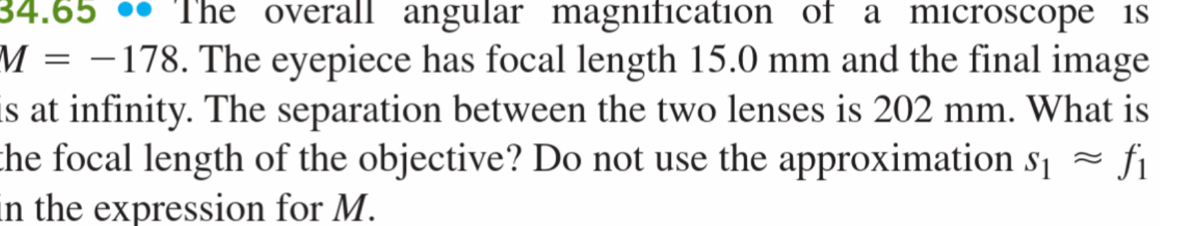 Solved 34 65 The Overall Angular Magnification Of A