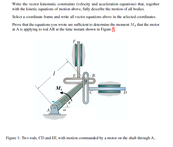 Solved Write the vector kinematic constraints (velocity and | Chegg.com