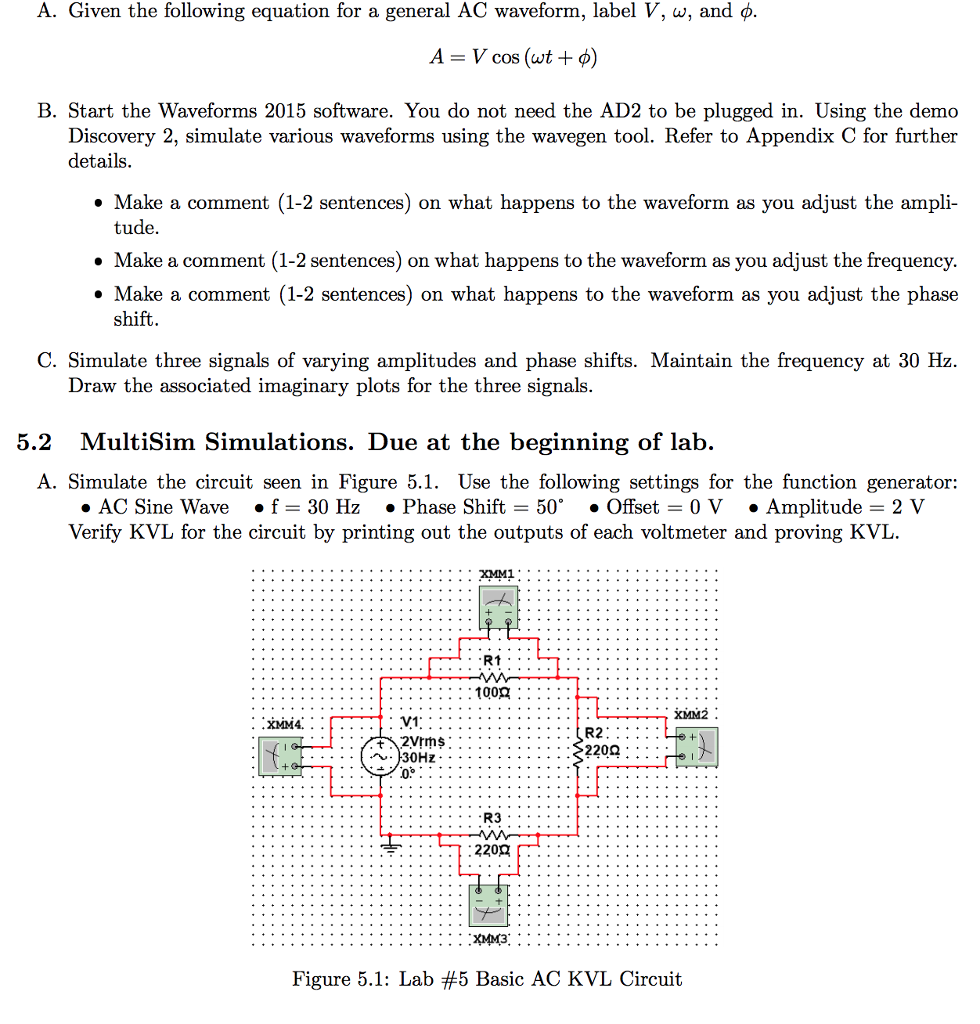 Solved A. Given the following equation for a general AC | Chegg.com