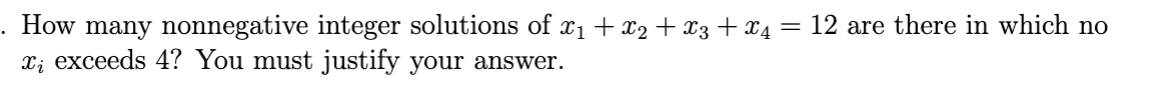 Solved How many nonnegative integer solutions of x₁ + x2 + | Chegg.com