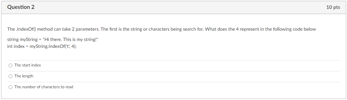 Solved Question 1 10 pts If you wanted to perform a | Chegg.com