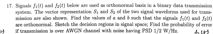17. Signals f1(t) and f2(t) below are used as | Chegg.com