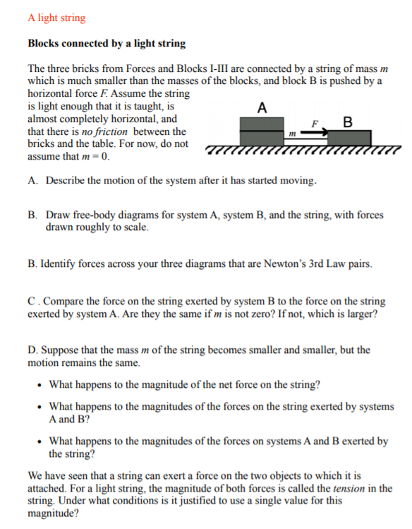 Solved The three bricks from Forces and Blocks I-III are | Chegg.com