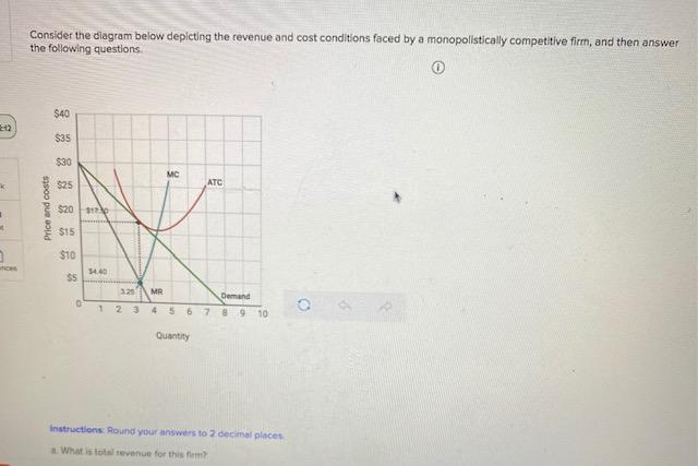 Solved Consider the diagram below depicting the revenue and | Chegg.com