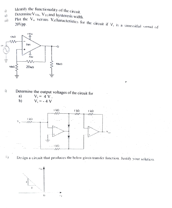 i) ﻿Identify the functionality of the circuit.ii) | Chegg.com