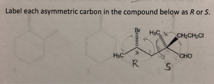Solved Label each asymmetric carbon in the compound below as | Chegg.com