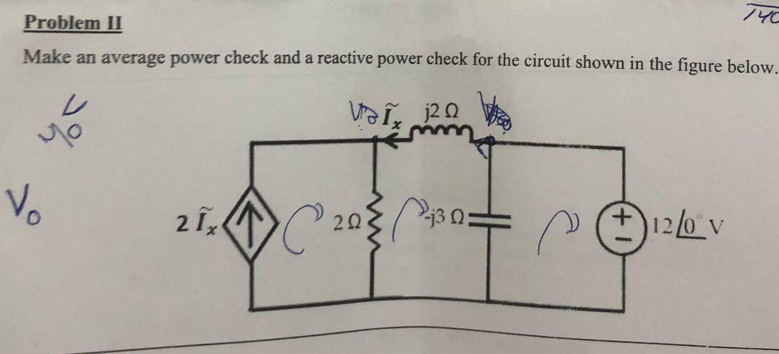 Solved Make an average power check and a reactive power | Chegg.com