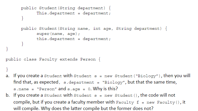 Solved Take this code: public class Person { public String | Chegg.com