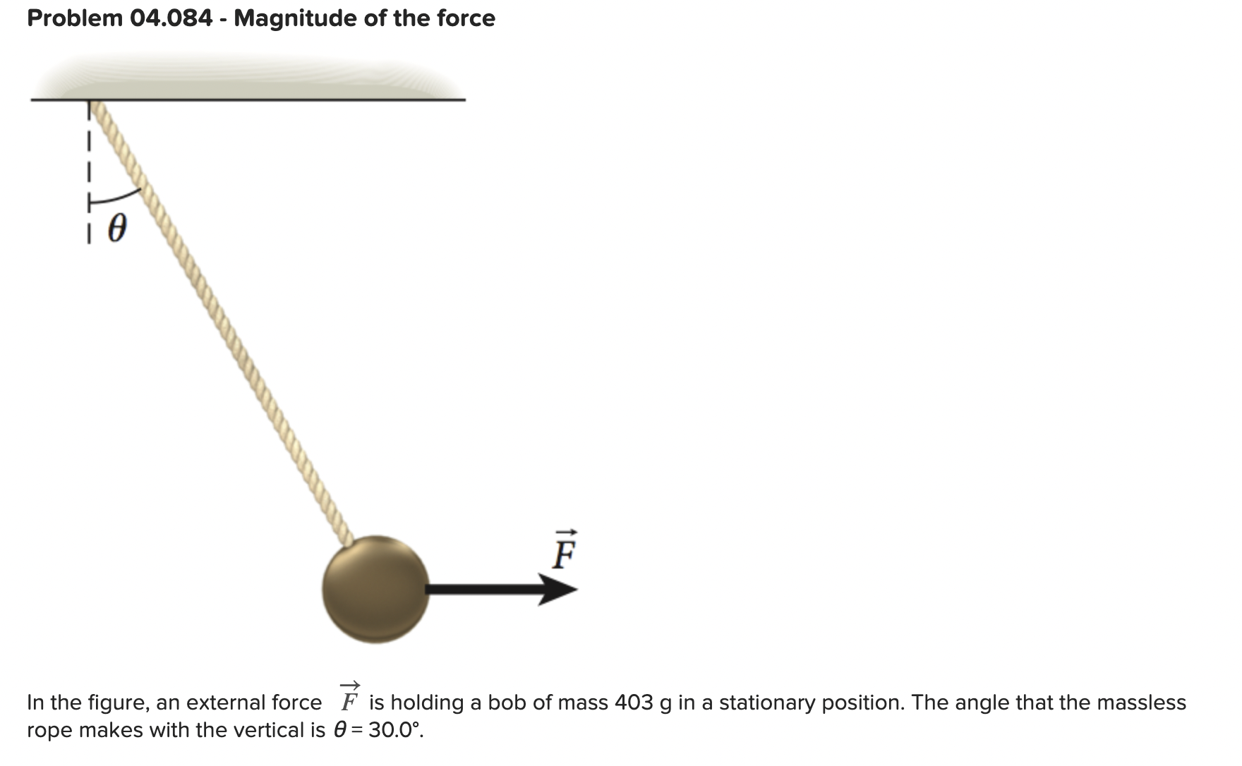 Solved Problem 04.084 - Magnitude of the force In the | Chegg.com