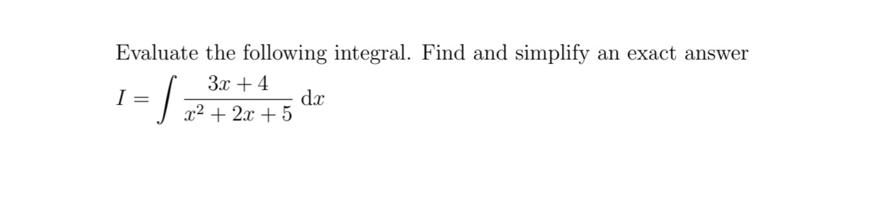 Solved Evaluate the following integral. Find and simplify an | Chegg.com