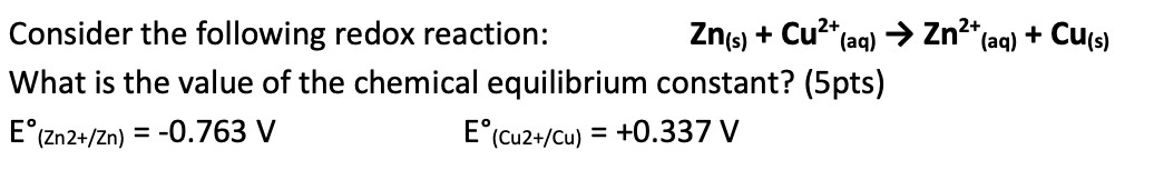 Solved Electrochemistry & Redox Titration Answer the | Chegg.com