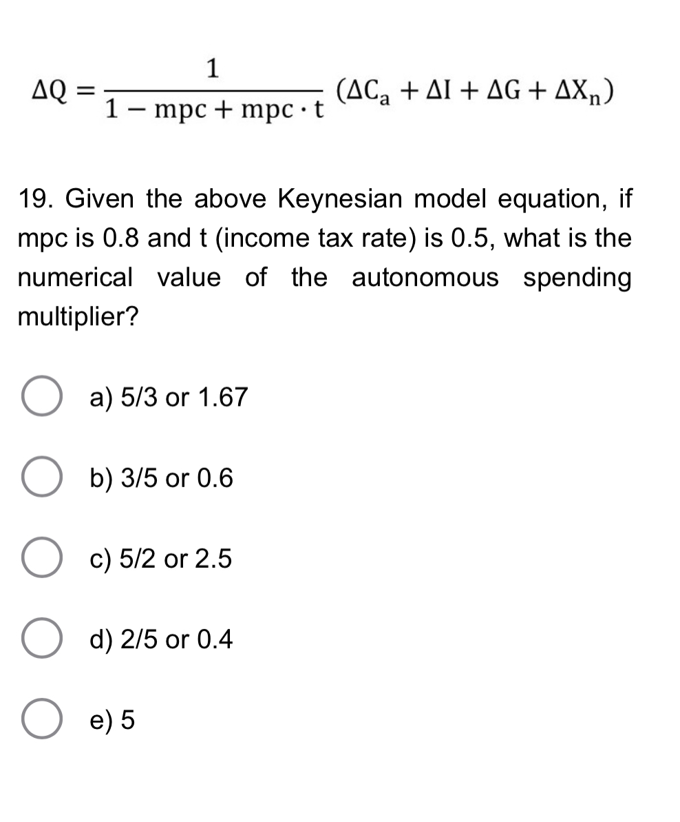 Solved Δq 11 Mpc Mpc T Δca Δi Δg Δxn Given The Above