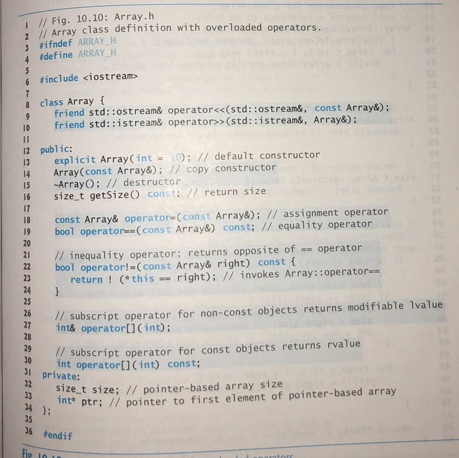 Solved • Re-implement class Array from Figs. 10.10–10.11 as | Chegg.com