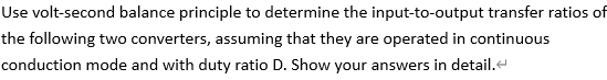 Solved Use volt-second balance principle to determine the | Chegg.com