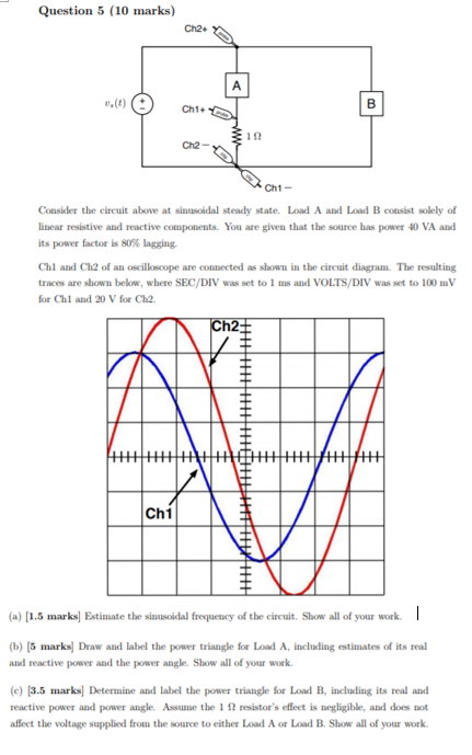 Solved Question 5 (10 marks) Ch2. Ch2 Consider the circuit | Chegg.com