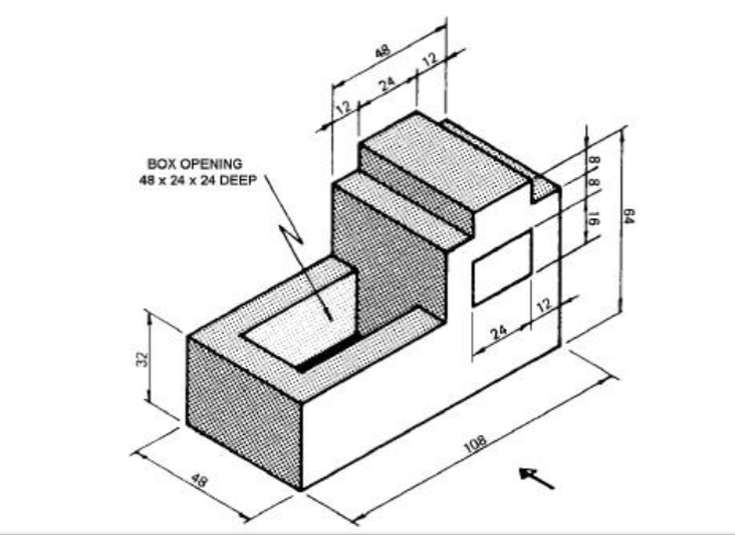 Solved Question #5: Draw the Orthographic First Angle | Chegg.com