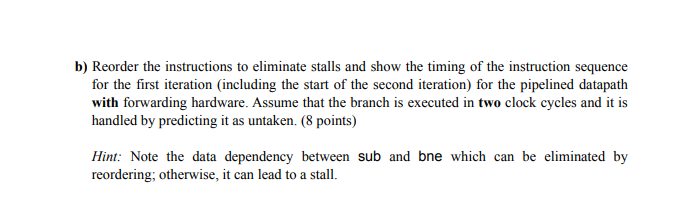Solved Consider the following code fragment: Loop: lw | Chegg.com