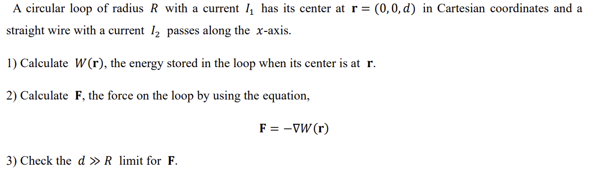 Solved A circular loop of radius R with a current I1 has its | Chegg.com