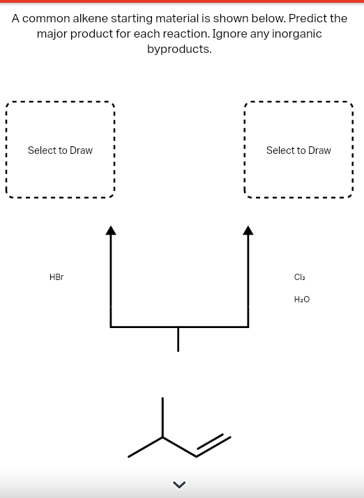 Solved A common alkene starting material is shown below. | Chegg.com