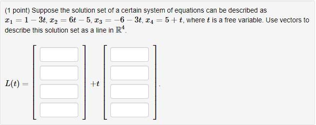 Solved (1 point) Suppose the solution set of a certain | Chegg.com