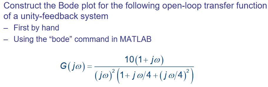 Solved Construct the Bode plot for the following open-loop | Chegg.com