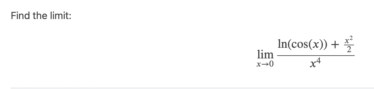 Solved Find the limit: \\[ \\lim _{x \\rightarrow 0} | Chegg.com