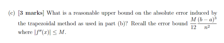 Solved Let f(x) = ln(x) a=1 and b=5 | Chegg.com