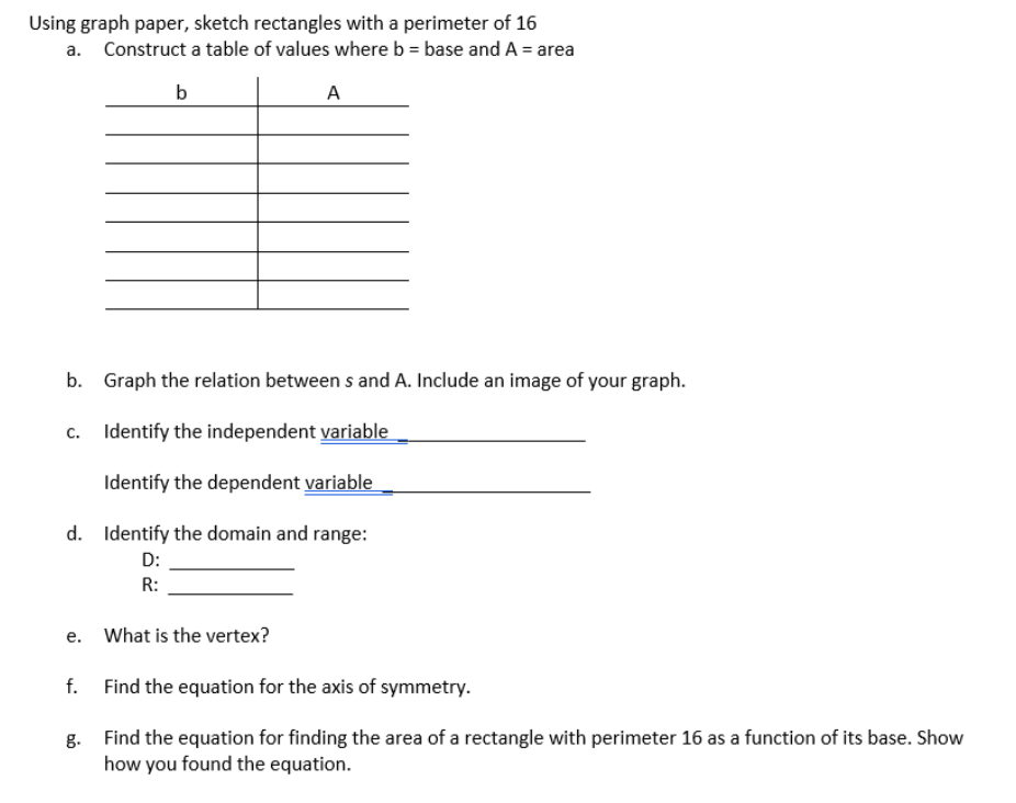 Solved Using graph paper, sketch rectangles with a perimeter | Chegg.com