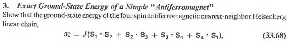 Solved 3. Exact Ground-State Energy of a Simple “ | Chegg.com