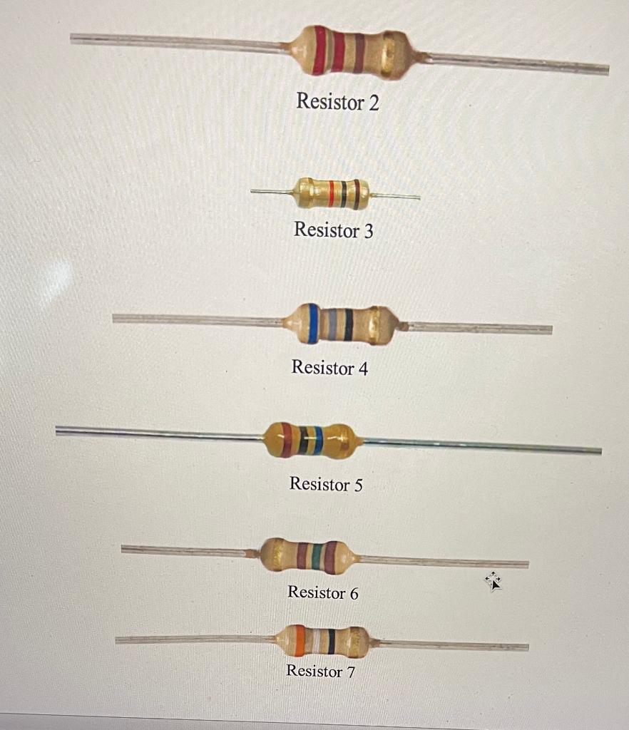 Solved Resistor 2 Resistor 3 Resistor 4 Resistor 5 Resistor | Chegg.com