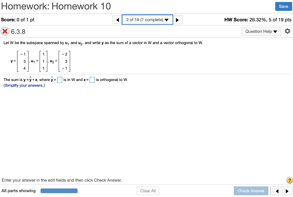 Solved Homework Homework 10 Save Score 0 Of 1 Pt 2 Of 19