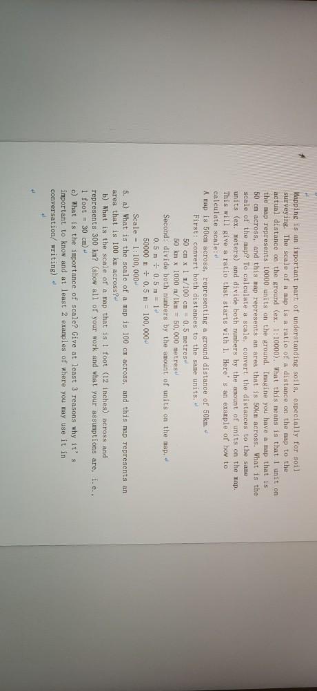 Solved Mapping Is An Important Part Of Understanding Soils Chegg