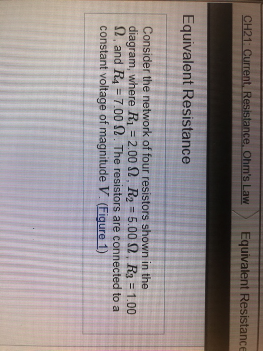 Solved CH21 Current, Resistance. Ohm's Law Equivalent | Chegg.com