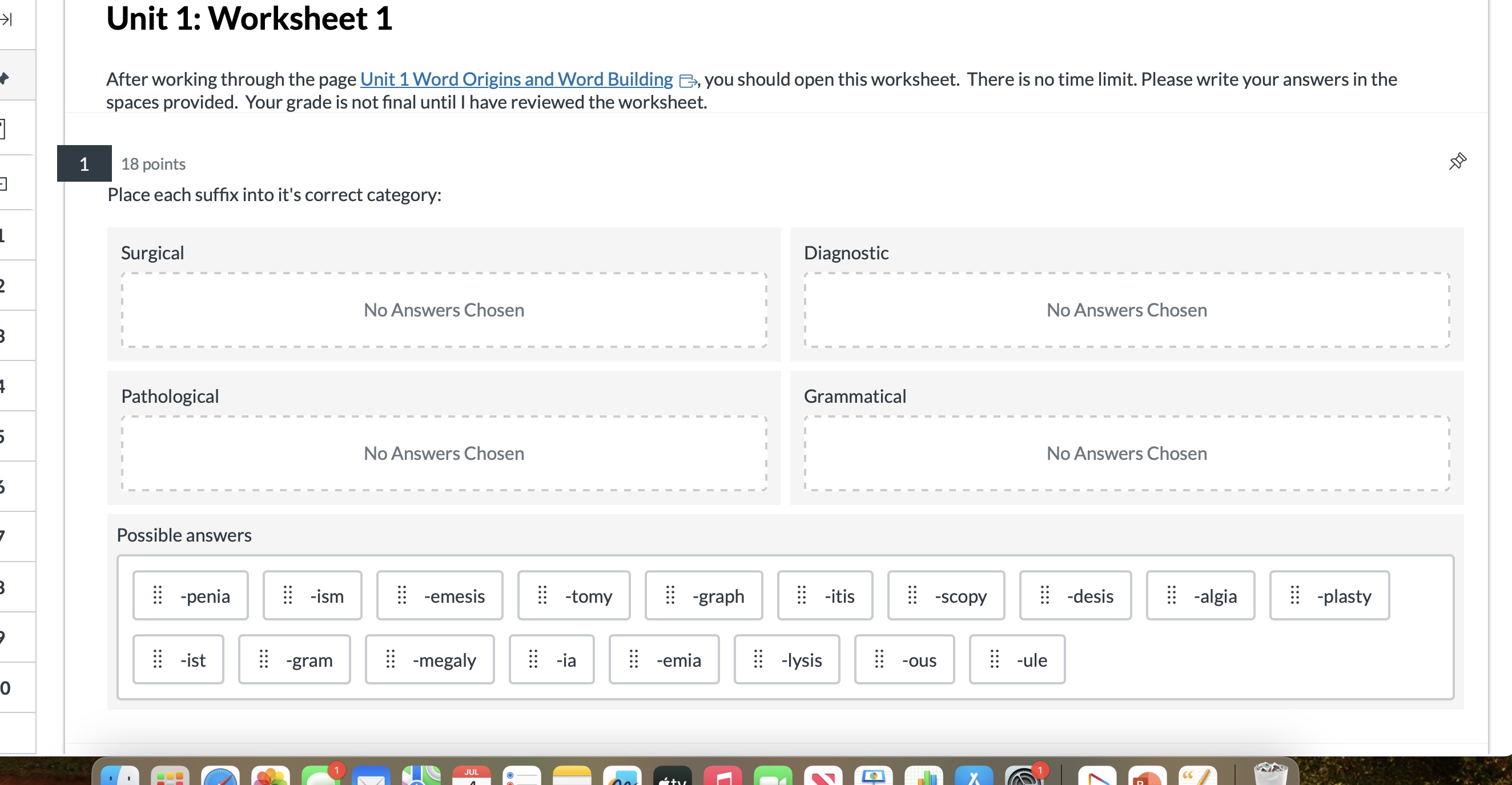 Solved Unit 1: Worksheet 1After working through the page | Chegg.com