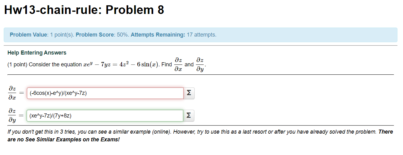 Solved Hw13-chain-rule: Problem 8 Problem Value: 1 point(s). | Chegg.com Solved Hw13-chain-rule: Problem 8 Problem Value: 1 point(s). | Chegg.com