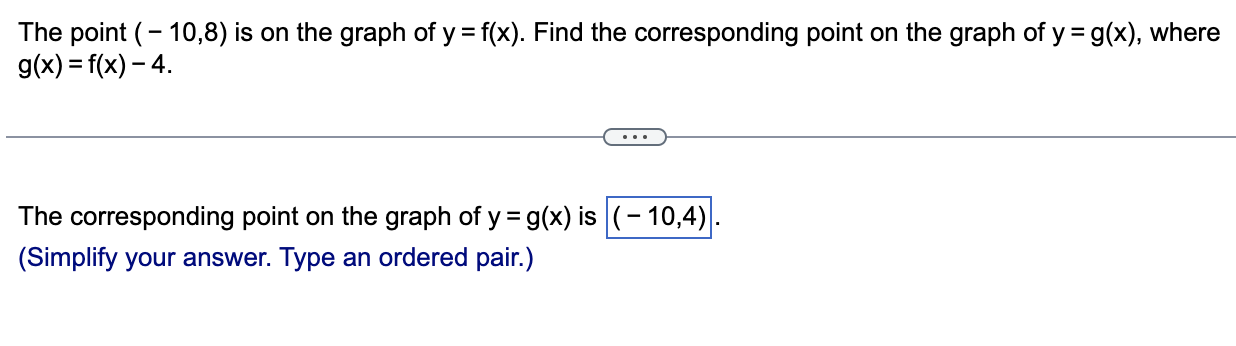 Solved The point (−10,8) is on the graph of y=f(x). Find the | Chegg.com