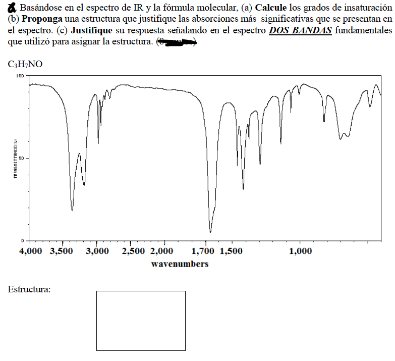 Solved & Basándose en el espectro de IR y la fórmula | Chegg.com