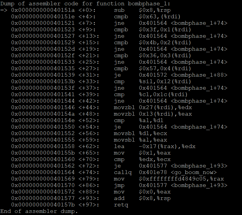 Solved Please help me solve binanary bomb lab phase 1 ﻿the | Chegg.com