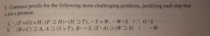 Solved 9. Construct proofs for the following more | Chegg.com