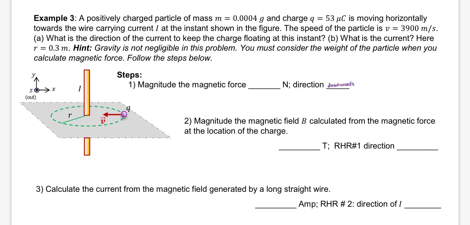 Solved Example 3: A positively charged particle of mass | Chegg.com