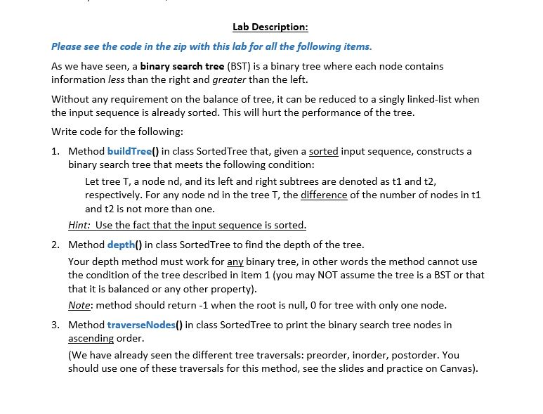 Solved Please help me complete the java methods in the | Chegg.com