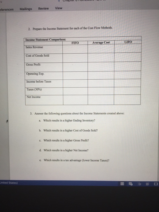 Chapter 6 Homework Turn In References Mailings Review
