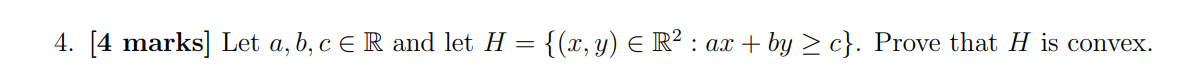 Solved 4. [4 marks] Let a,b,c∈R and let | Chegg.com
